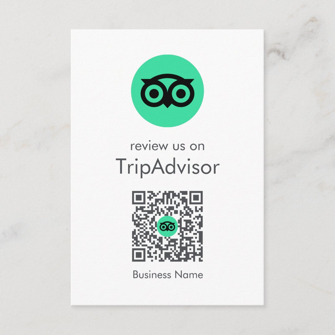 Tripadvisor Reviews | Business Review QR Code Enclosure Card | Zazzle