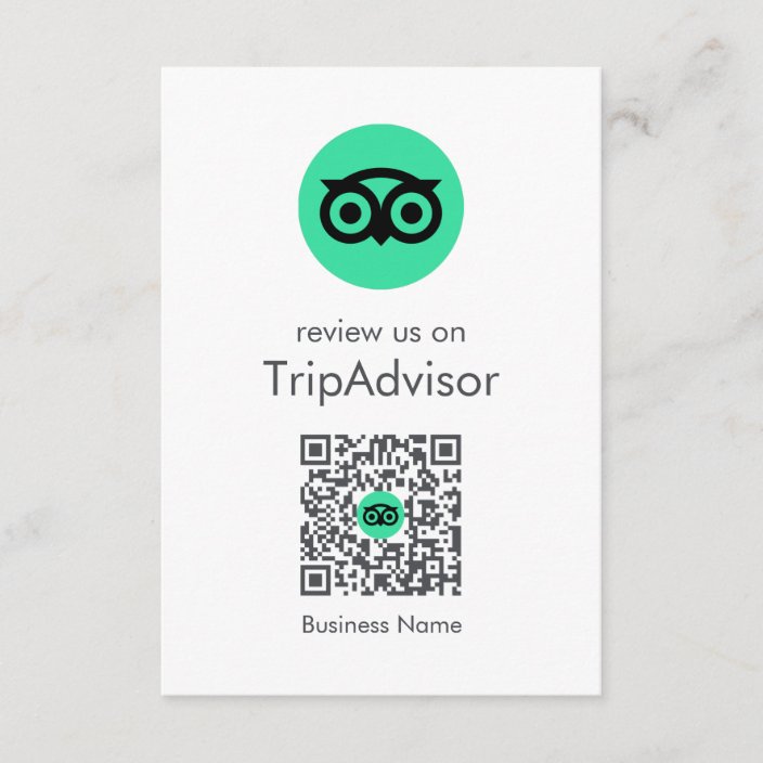 Tripadvisor Reviews | Business Review QR Code Enclosure Card | Zazzle