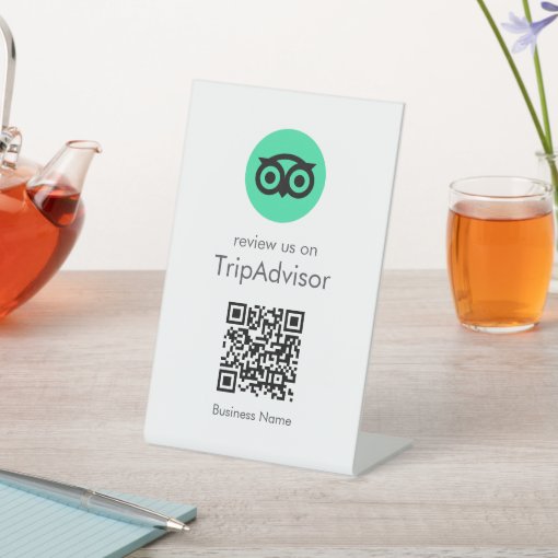 Tripadvisor Reviews | Business Review QR Code Pedestal Sign | Zazzle