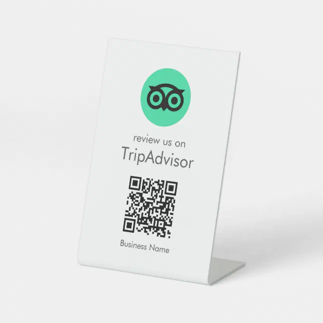 Tripadvisor Reviews | Business Review QR Code Pedestal Sign | Zazzle