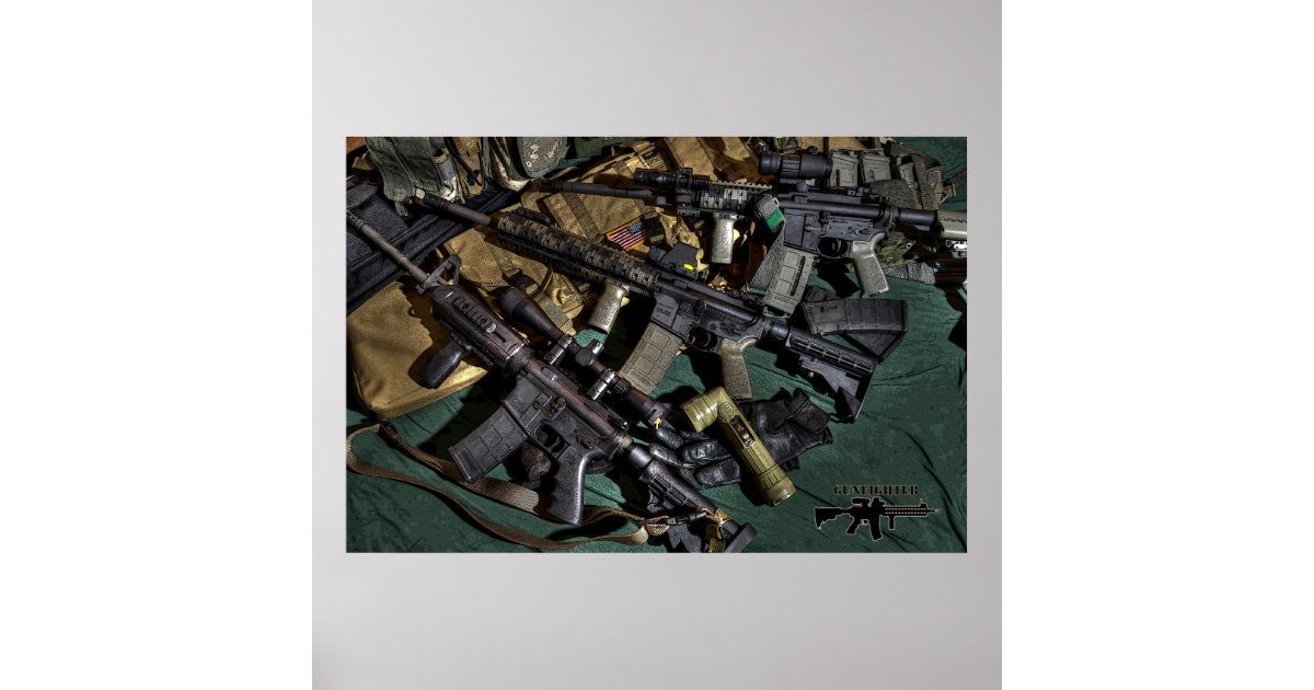 Triple AR15 Poster | Zazzle