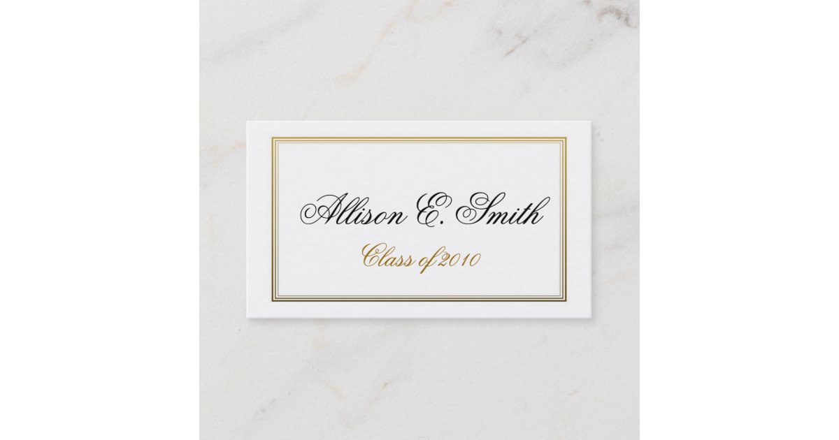 Triple Bordered Graduation Name Card | Zazzle