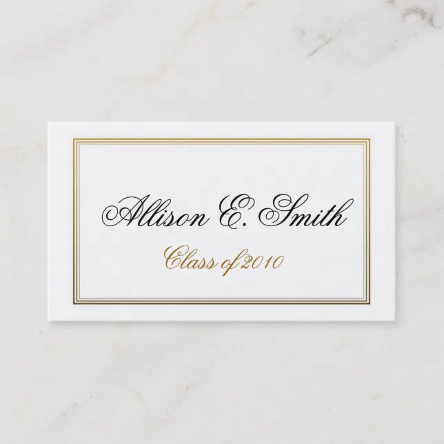 Triple Bordered Graduation Name Card | Zazzle