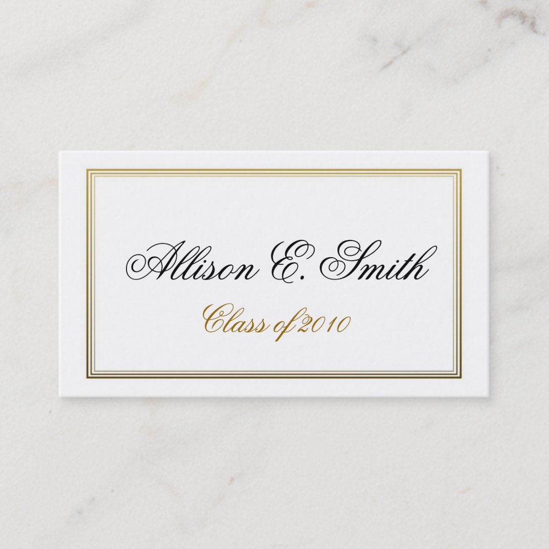 Triple Bordered Graduation Name Card | Zazzle