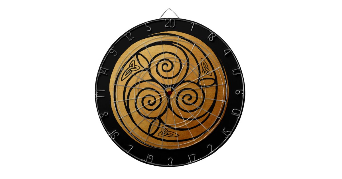 Triple Celtic Knot Swirl Mandala Dart Board | Zazzle