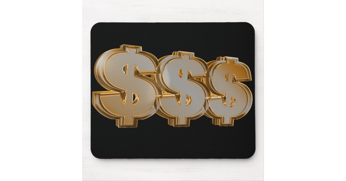 Triple Dollar Signs Mousepad | Zazzle