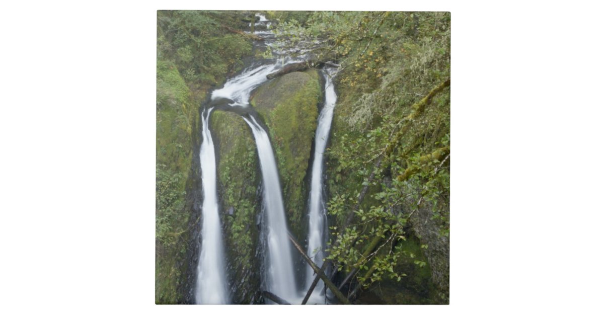 Triple Falls, Columbia River Gorge Ceramic Tile | Zazzle