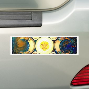 Triple Goddess Crowned - Divine Union Bumper Sticker | Zazzle