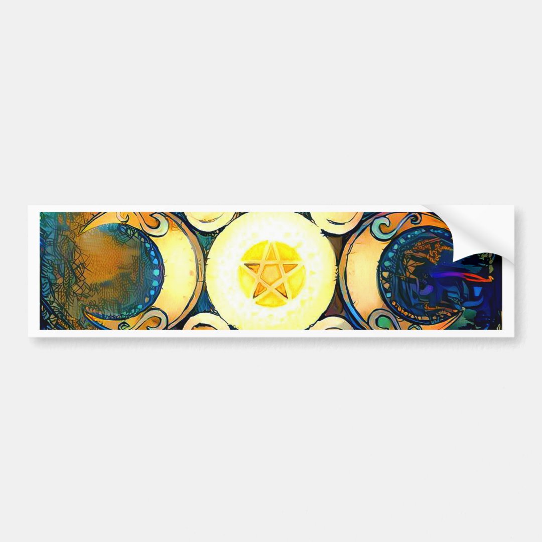Triple Goddess Crowned - Divine Union Bumper Sticker | Zazzle