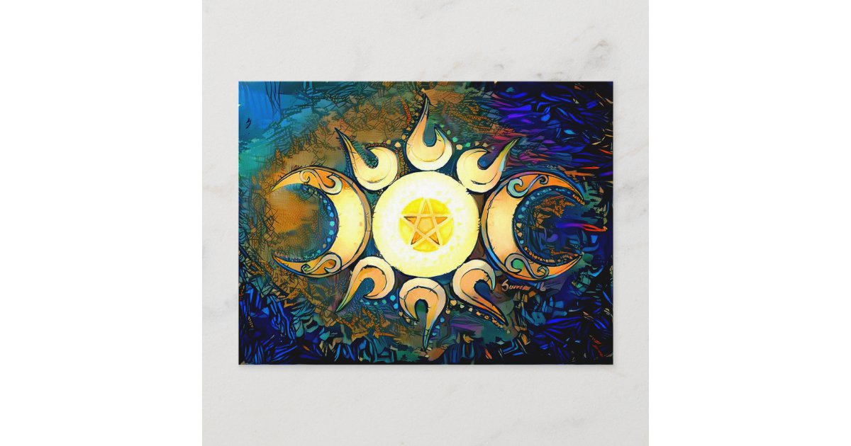 Triple Goddess Crowned - Divine Union Postcard | Zazzle