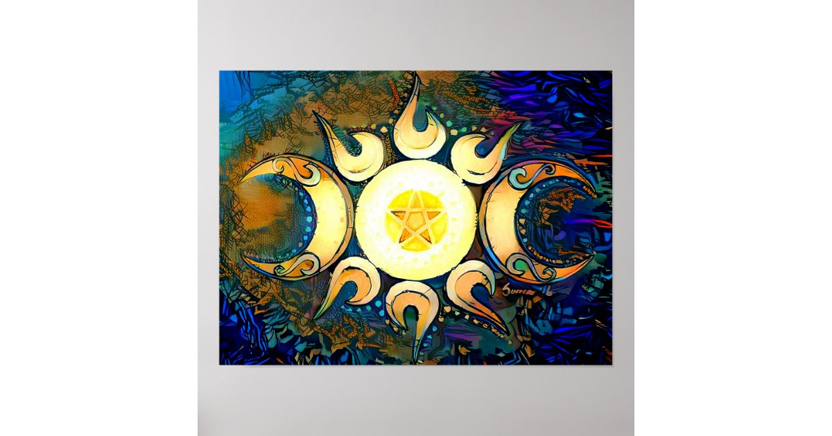 Triple Goddess Crowned Poster | Zazzle