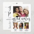 Triple Graduation 3 Graduates Photos Joint Party Invitation | Zazzle