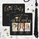 Triple Graduation Photos Black & Gold Joint Party Invitation | Zazzle