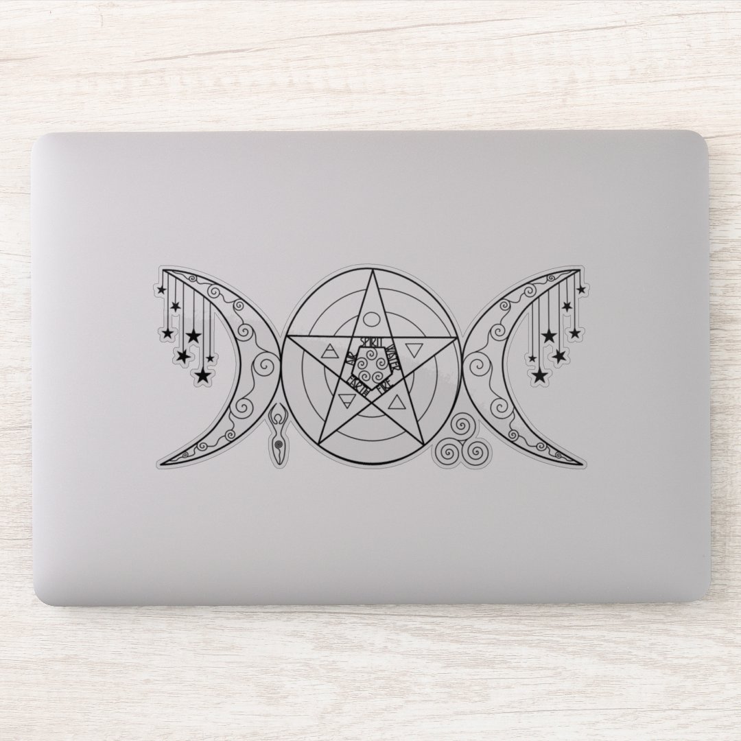 Triple Moon Goddess Sticker | Zazzle