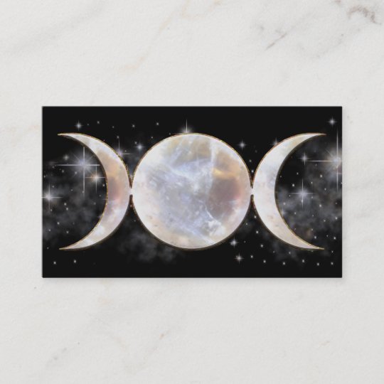 Triple Moon Moonstone Business Card | Zazzle.com