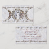 Triple Moon Moonstone Goddess Business Card | Zazzle