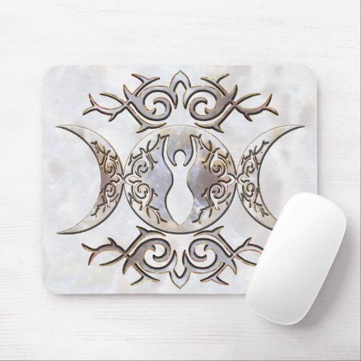 Triple Moon Moonstone Goddess Mouse Pad | Zazzle