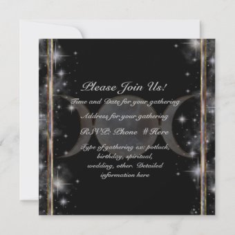 Triple Moon Moonstone Invitation | Zazzle