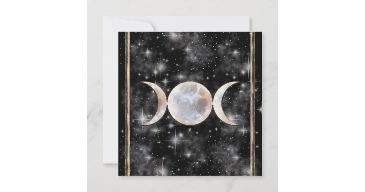 Triple Moon Moonstone Invitation | Zazzle