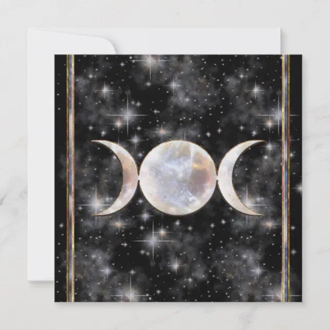 Triple Moon Moonstone Invitation | Zazzle