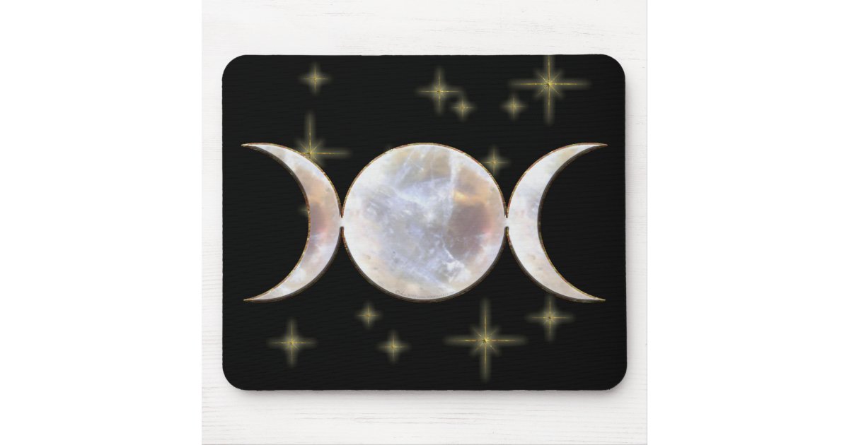 Triple Moon Moonstone Mouse Pad | Zazzle