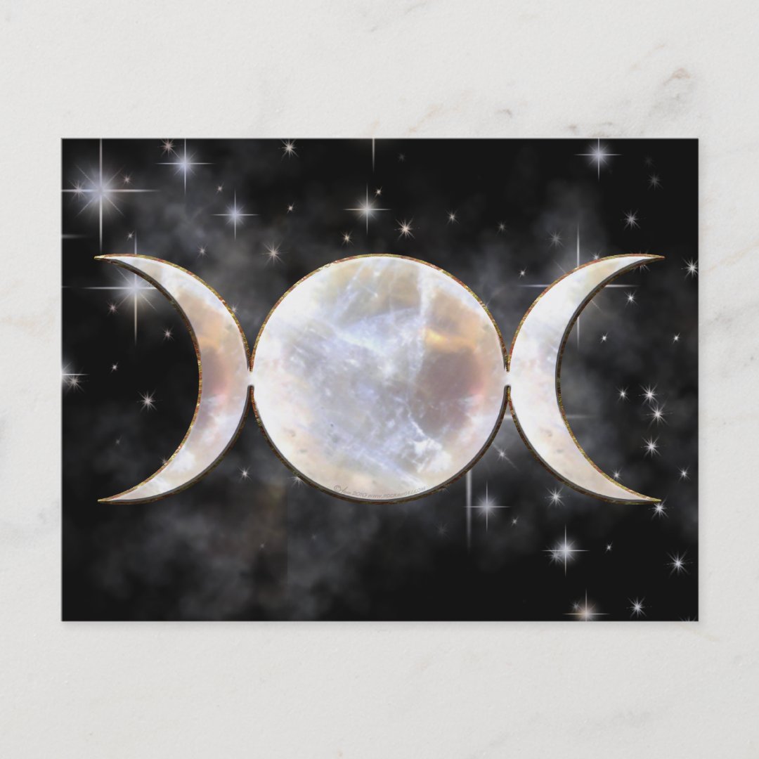 Triple Moon Moonstone Postcard | Zazzle