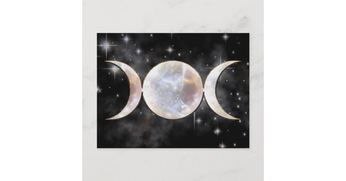 Triple Moon Moonstone Postcard | Zazzle