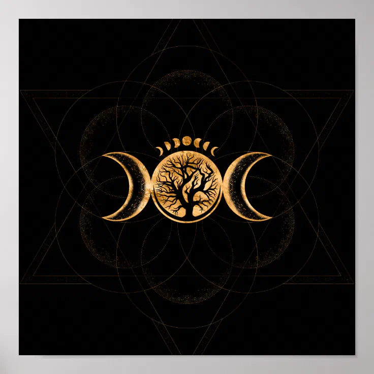 Triple Moon - Tree of life Ornament Poster | Zazzle