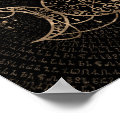 Triple Moon - Triple Goddess Gold and black Poster | Zazzle