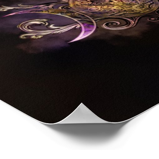 Triple Moon - Triple Goddess -Midnight shimmer Poster | Zazzle