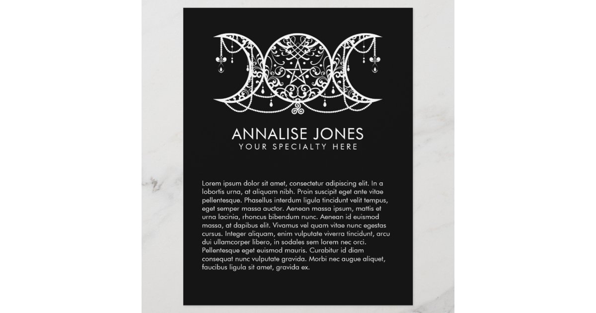 Triple Moon - Triple Goddess Ornament Flyer | Zazzle