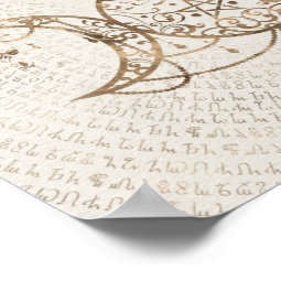 Triple Moon - Triple Goddess Pastel Gold Poster | Zazzle