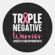 Triple Negative Warrior Breast Cancer Awareness Pi Classic Round ...