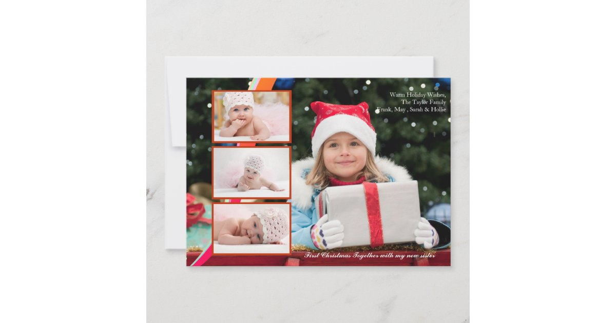 Triple Overlay Photo Card | Zazzle