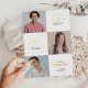 Triple Photo 3 Grad White Gold Graduation Party Foil Invitation | Zazzle