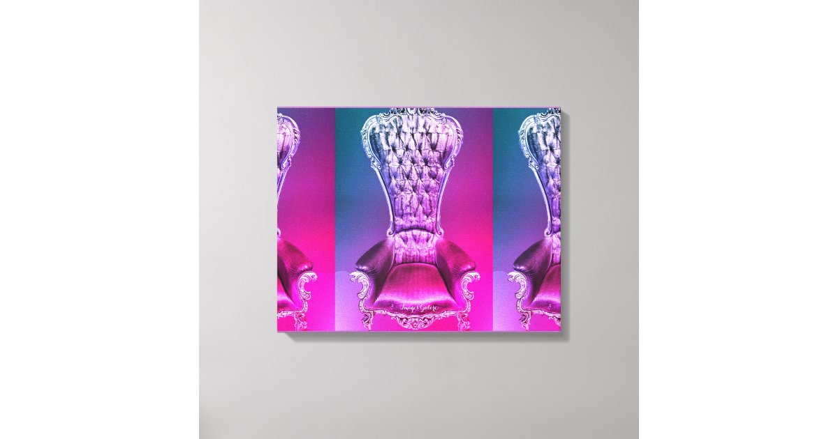 Triple Pink Throne Canvas Print | Zazzle