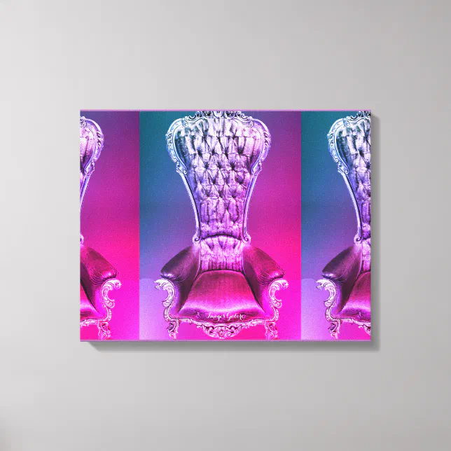 Triple Pink Throne Canvas Print | Zazzle