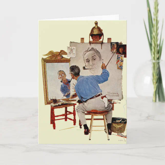 Triple Self-Portrait Card | Zazzle