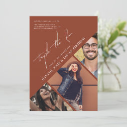 Triple the Fun | Modern Three-Person Birthday Invitation | Zazzle