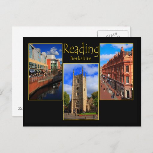 Triple view postcard of Reading, Berkshire England | Zazzle