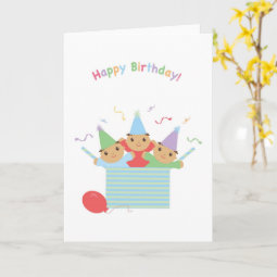 Triplet Birthday Card | Zazzle