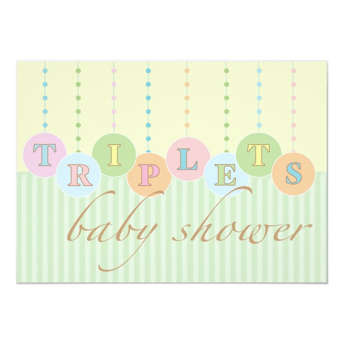 TRIPLETS Baby Shower Invitation | Zazzle.com