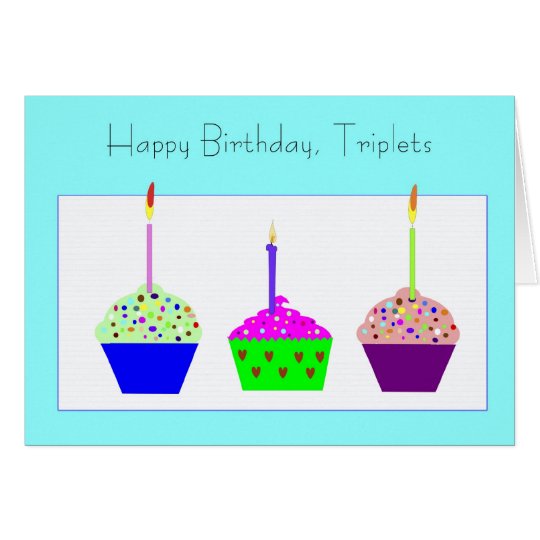 Triplets Birthday Card | Zazzle.com