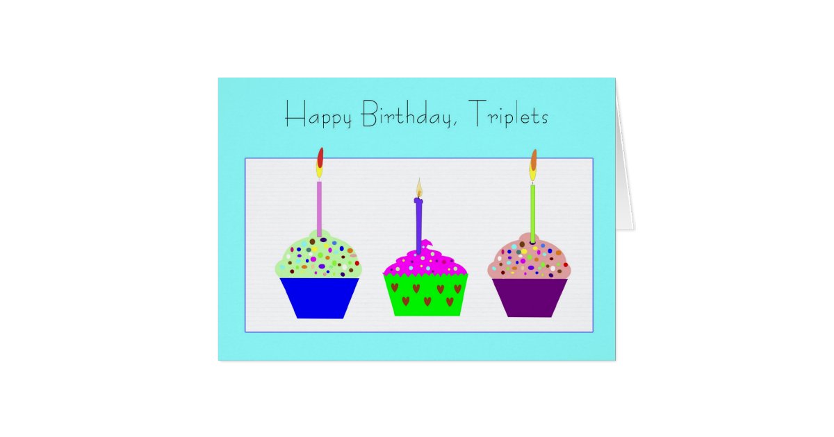Triplets Birthday Card | Zazzle.com