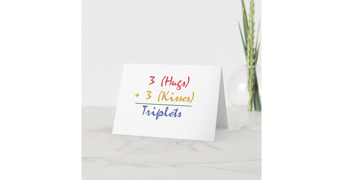 Triplets Math Card | Zazzle