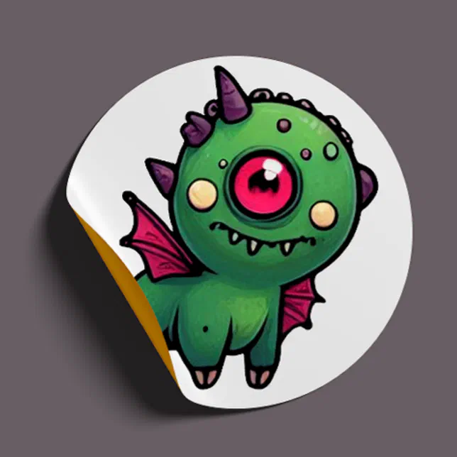 Tripod the Misfit Monster Sticker – Quirky One-Eye | Zazzle