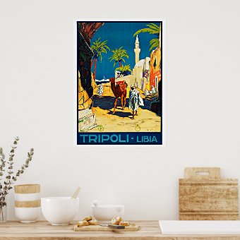 Tripoli Libia Libya Africa Vintage Travel Poster | Zazzle