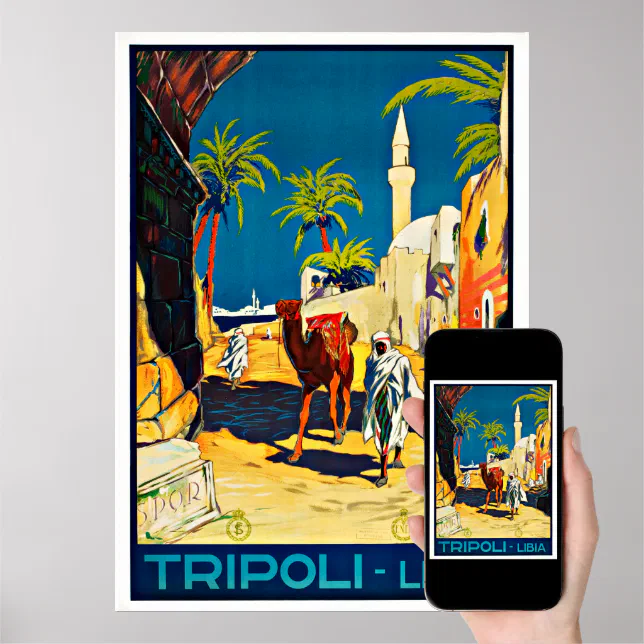 Tripoli Libia Libya Africa Vintage Travel Poster | Zazzle