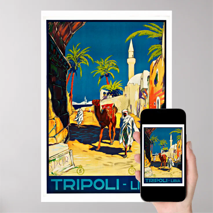 Tripoli Libya Vintage Travel Poster | Zazzle