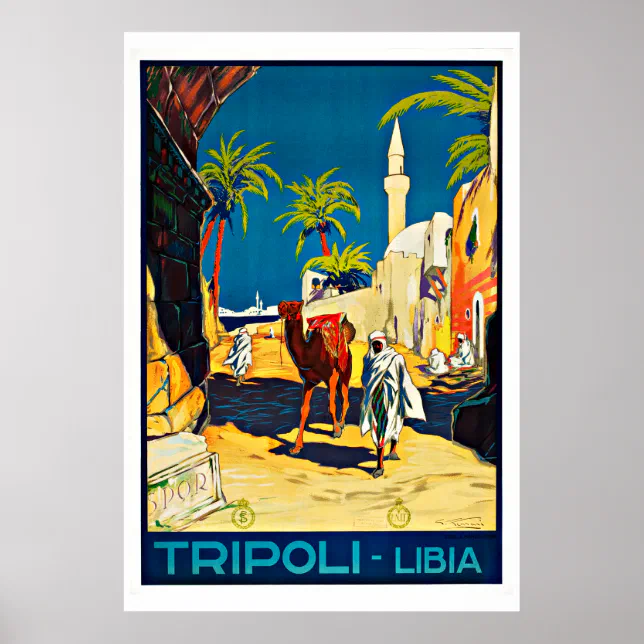 Tripoli Libya Vintage Travel Poster | Zazzle